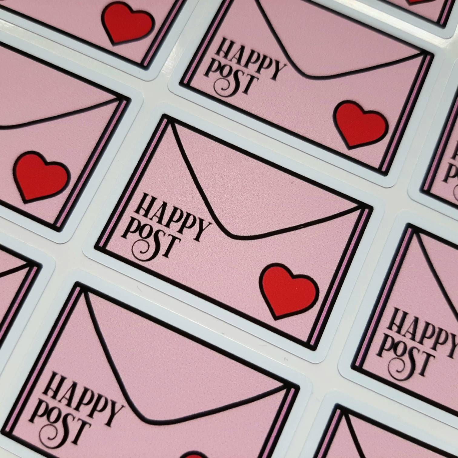Die Cut Pink Envelope Stickers. Cute Happy Post Happy Mail - Etsy
