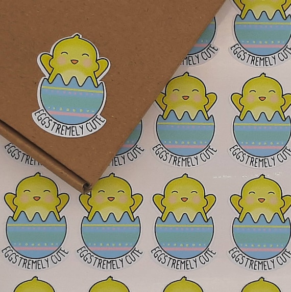 Die Cut Easter Chick Stickers. Eggstremely Cute . Cute Happy - Etsy