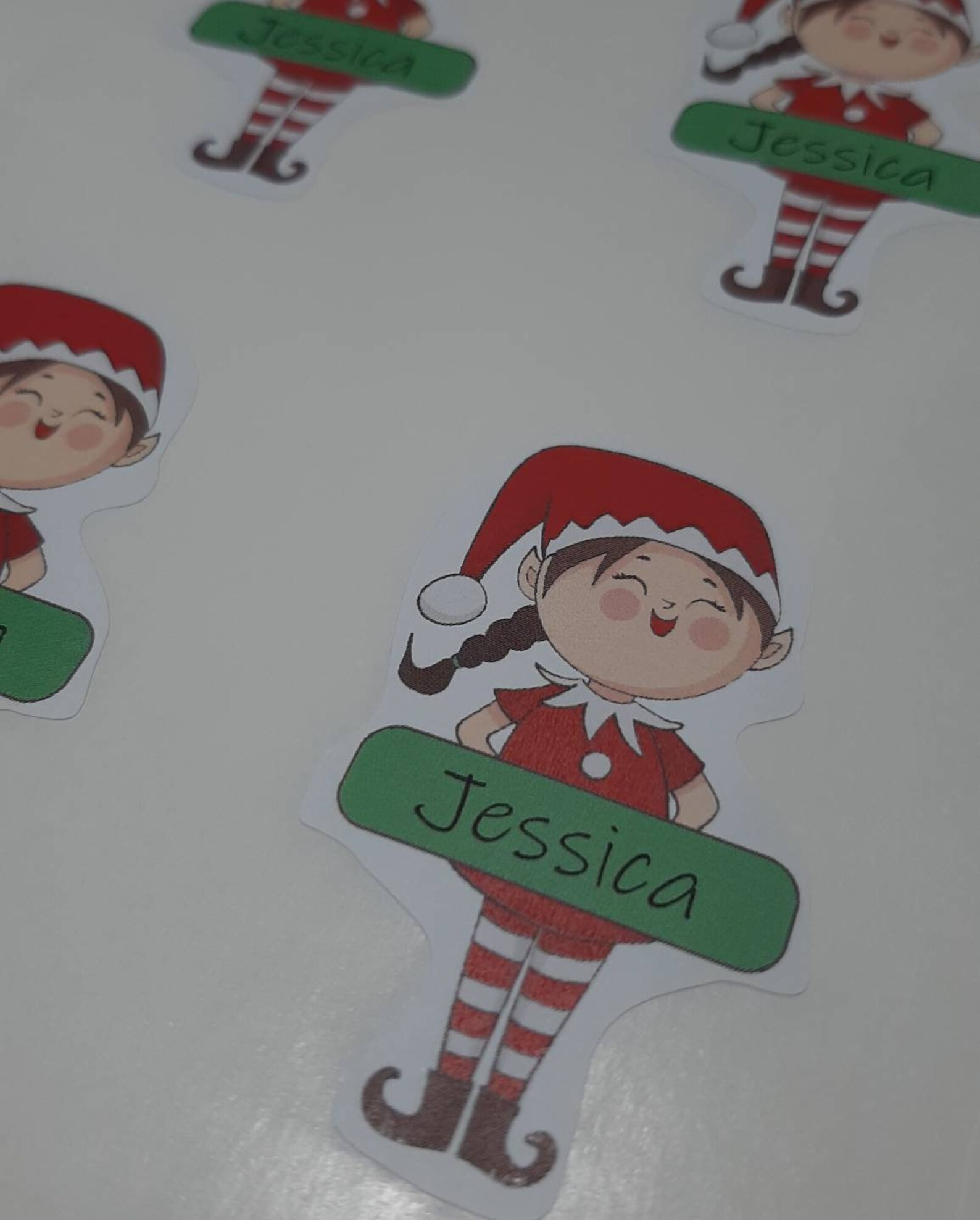 Christmas gift personalised stickers labels elf labels custom | Etsy