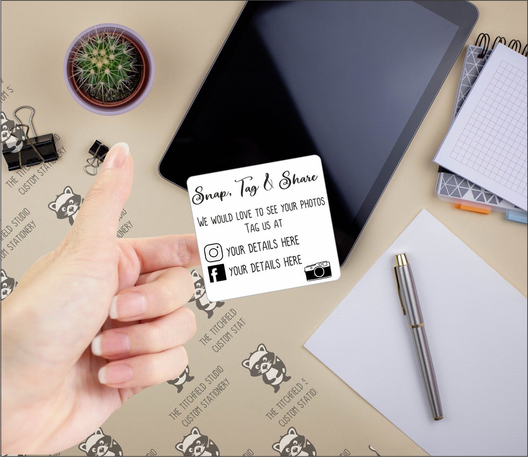 Custom Instagram , Facebook Snap Tag and Share Social Media Postage ...