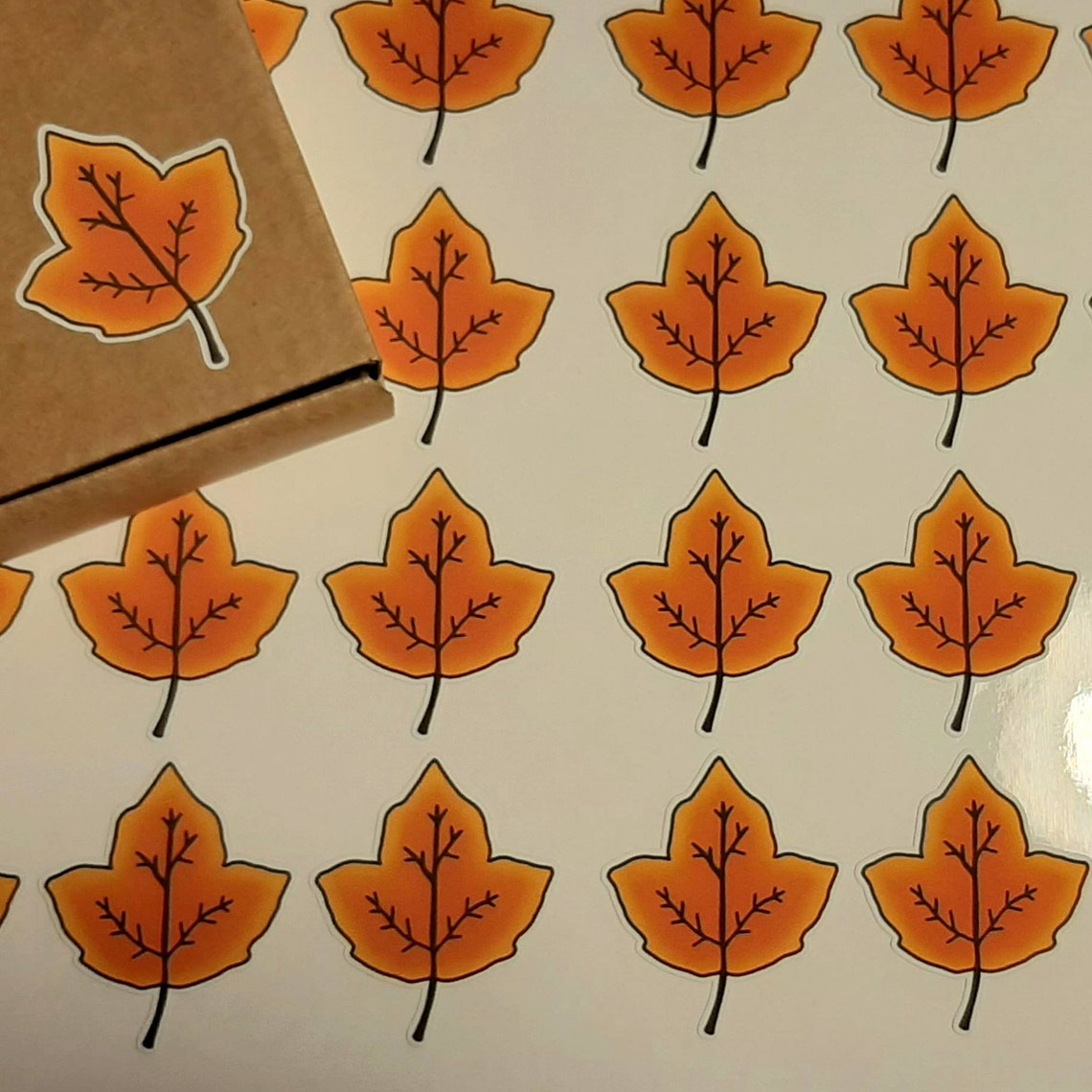 Cute Kawaii Autumn Fall Leaf Leaves Stickers Labels Vinyl - Etsy