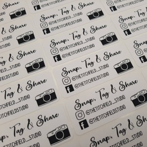 Custom Instagram Facebook Snap Tag and Share Social Media - Etsy