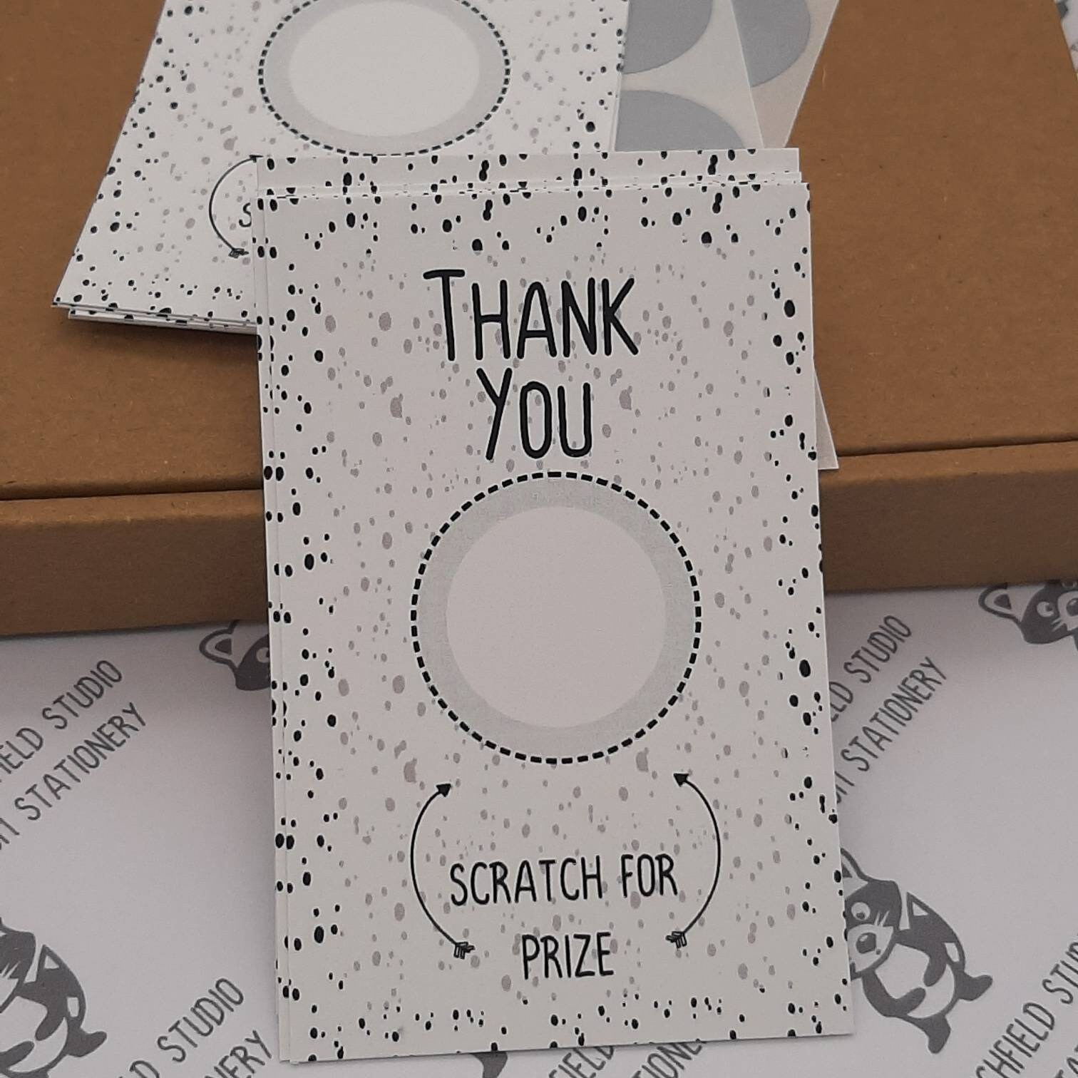 Black and White Dotted Blank Scratch Cards With Scratch Panels - Etsy UK
