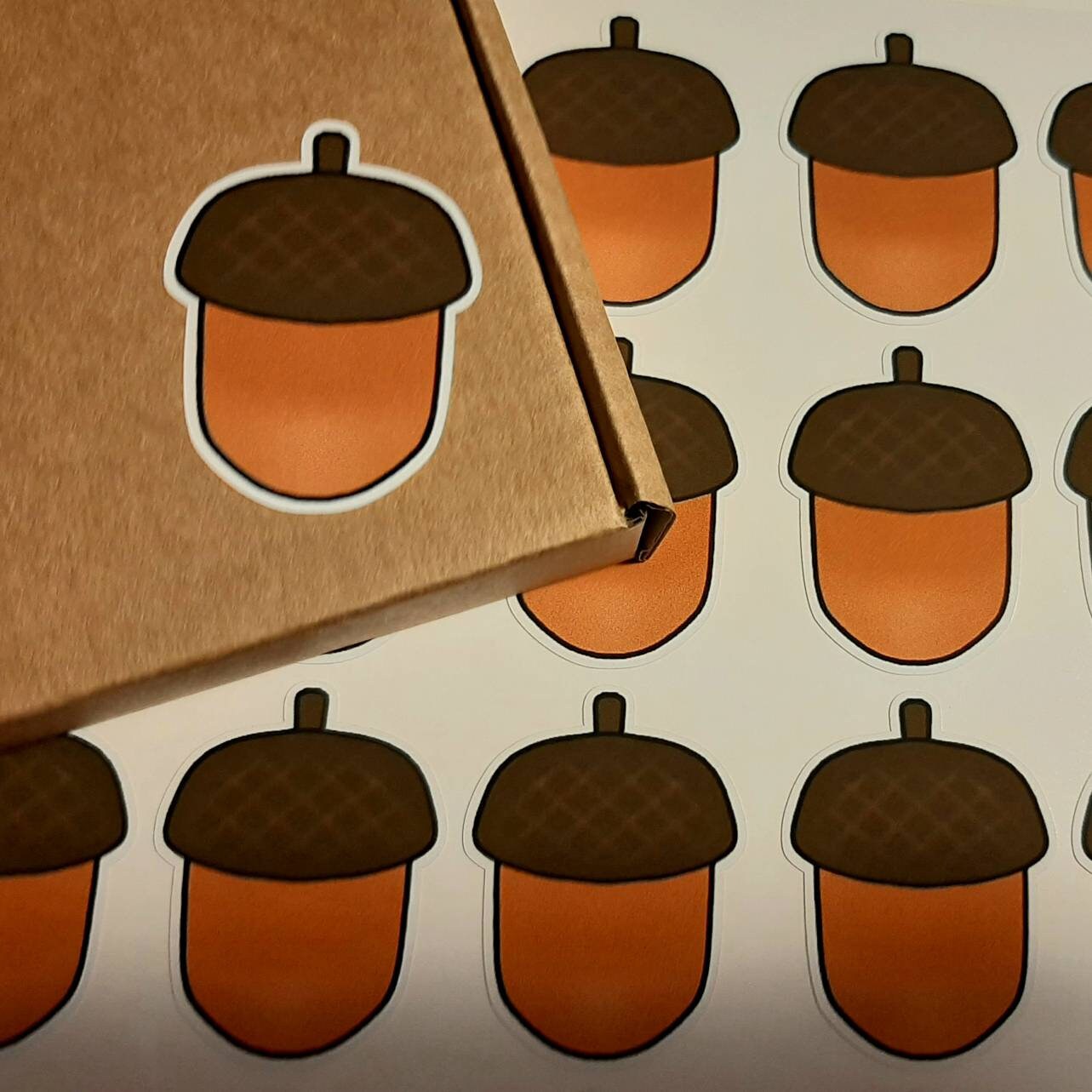 Cute Kawaii Acorn Stickers Labels Vinyl Stickers Postage | Etsy UK