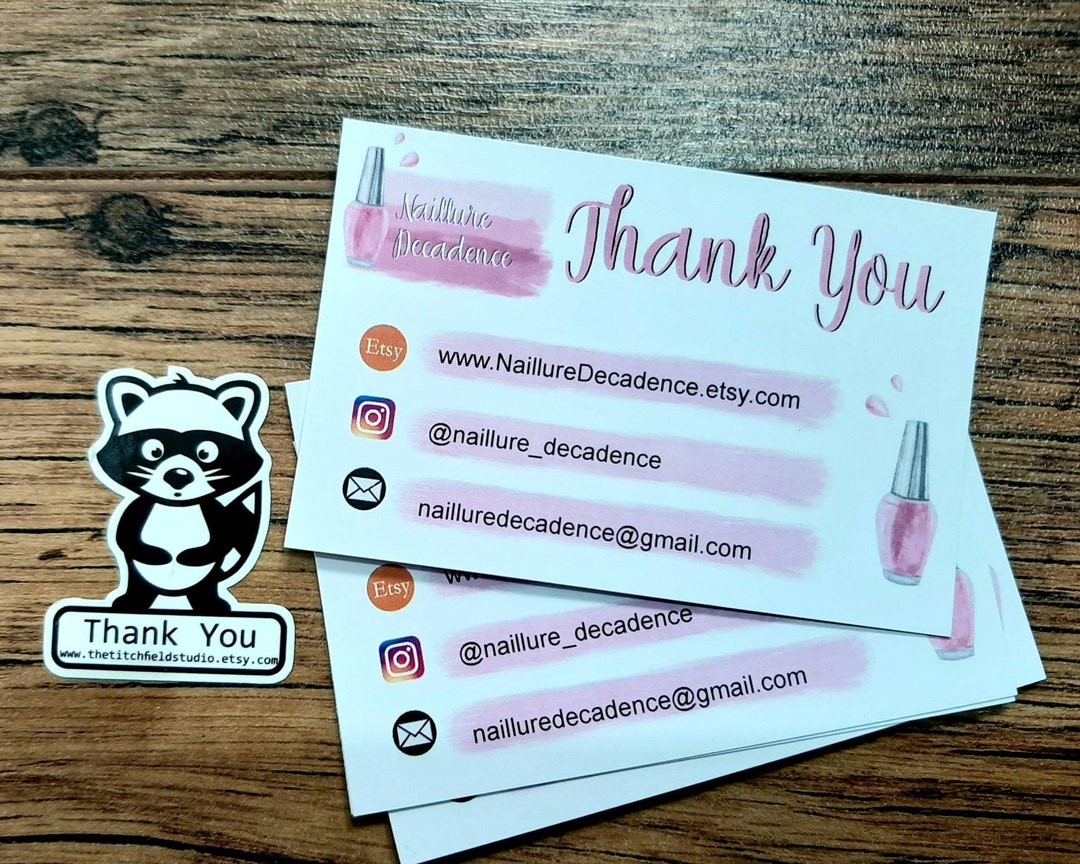 Personalised Logo Business Cards, Thank You Cards, Compliment Slips ...