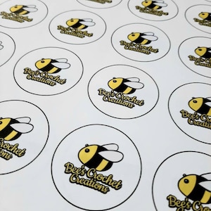 Custom Personalised Business Logo Round, Rectangle, Square Stickers or ...