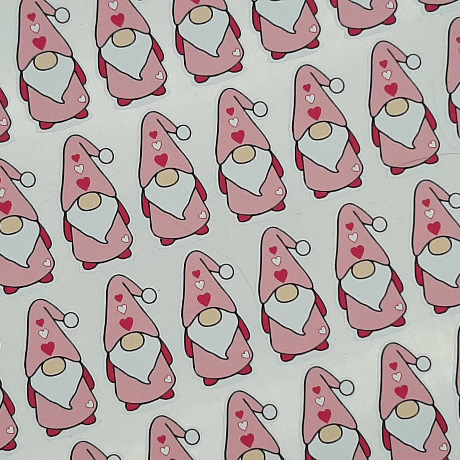 Pink Gonk Gnome Packaging Stickers. Cute Happy Post Happy | Etsy