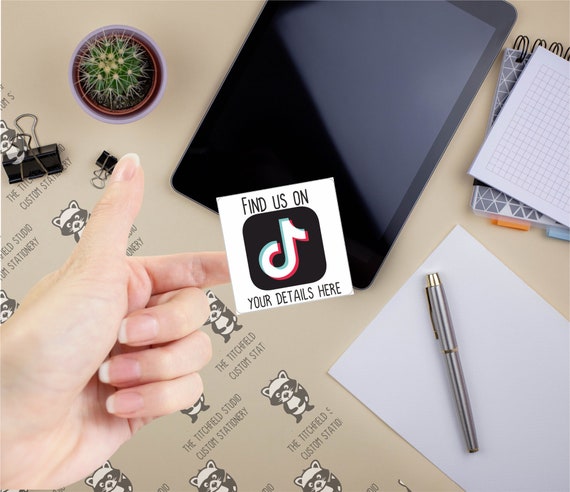 Custom Tiktok Social Media Postage Stickers. Custom Business - Etsy