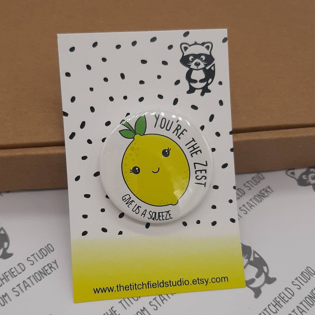 Funny Pin Badges/magnet You're the Zest. Badge, Cute Badge, Goofy Badge ...