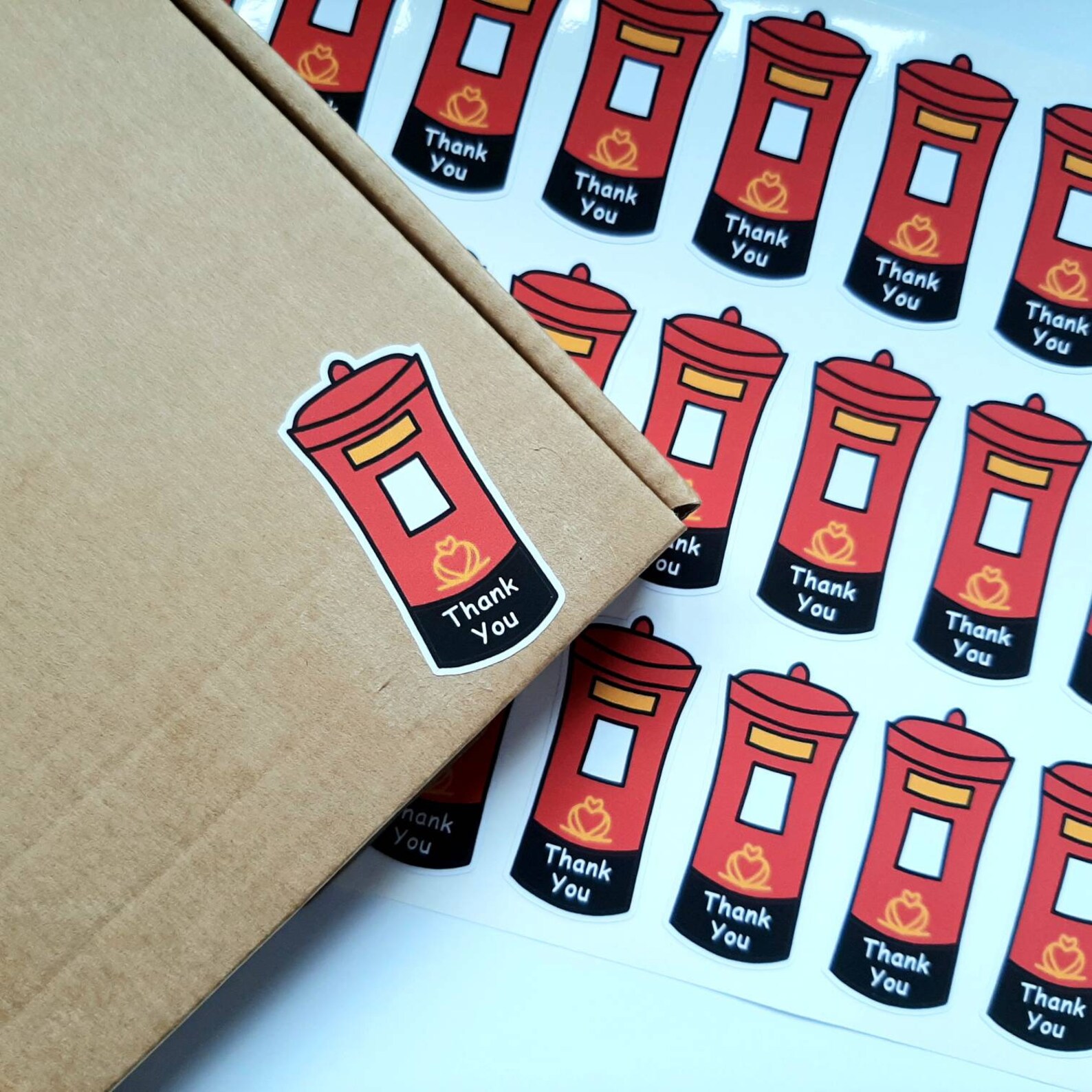 Die Cut Red Post Box Stickers. Cute Happy Post Happy Mail - Etsy