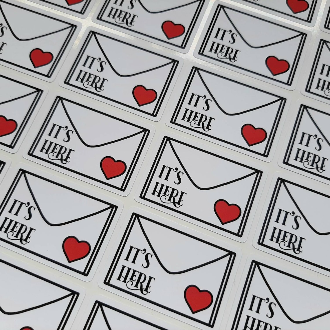 Die Cut White Envelope Stickers. Cute Happy Post Happy Mail | Etsy