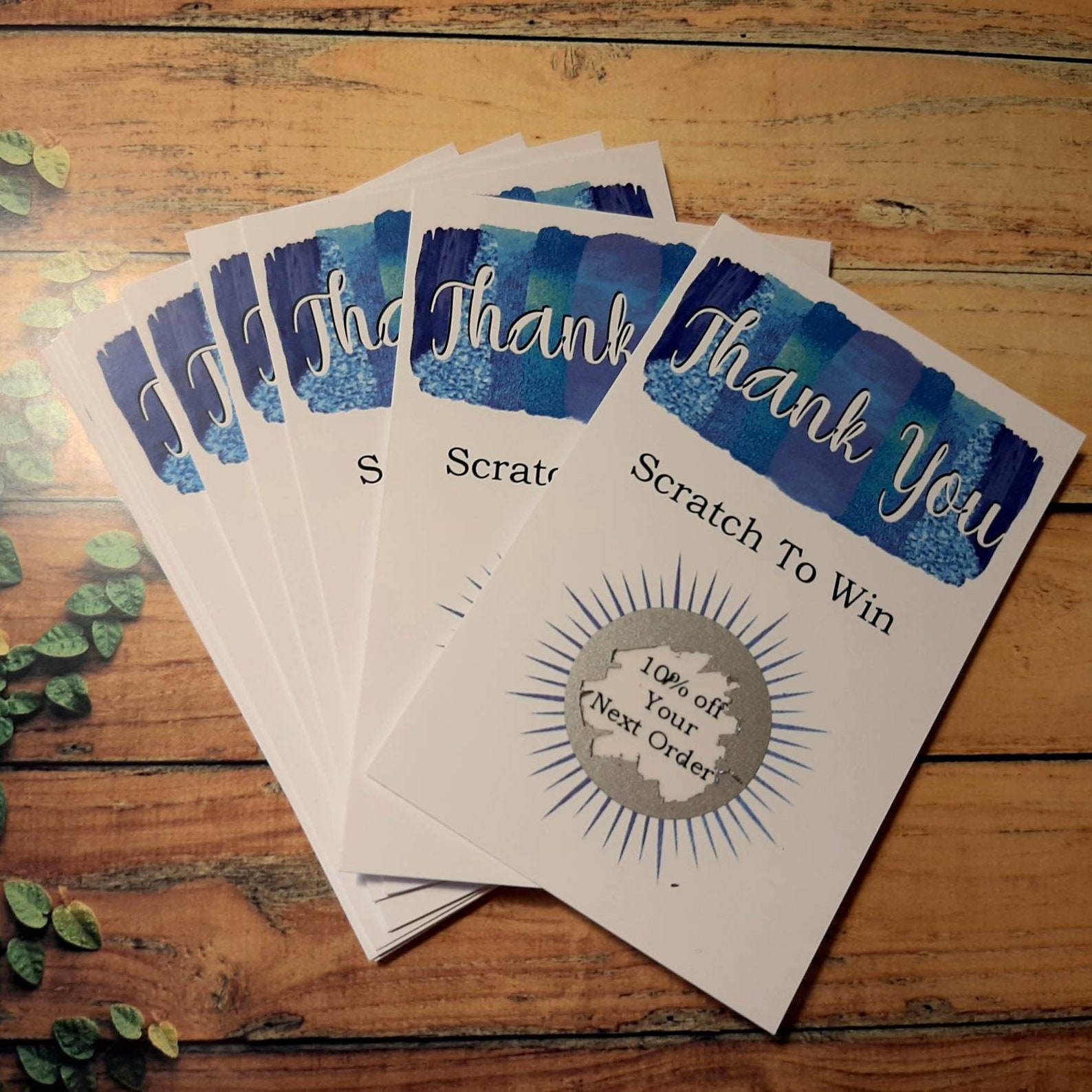 Discount Scratch Cards Thank You Cards Promotional Offer - Etsy