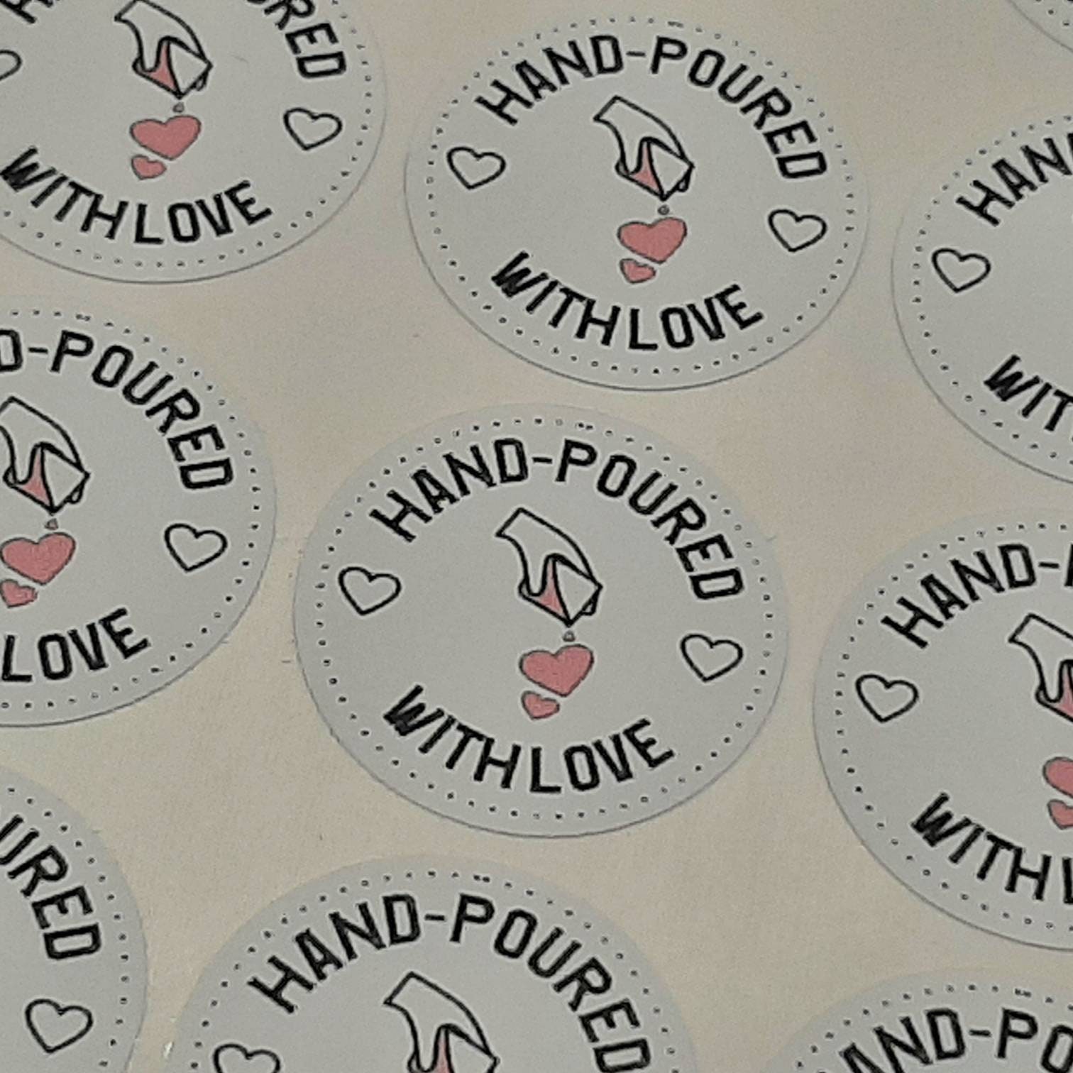 Hand-poured stickers wax melt stickers vinyl stickers | Etsy