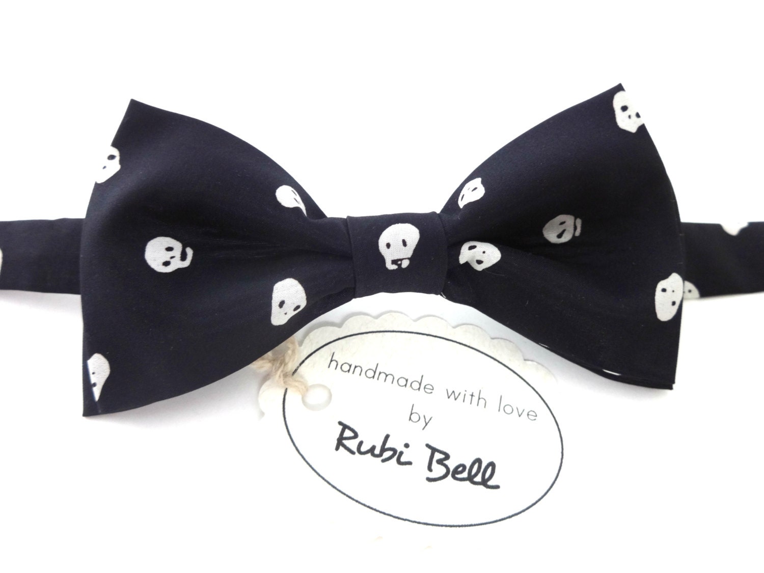 Bow Tie Black Bow Tie With Skeleton Heads Man Bow Tie Men Bow Tie Gifts ...