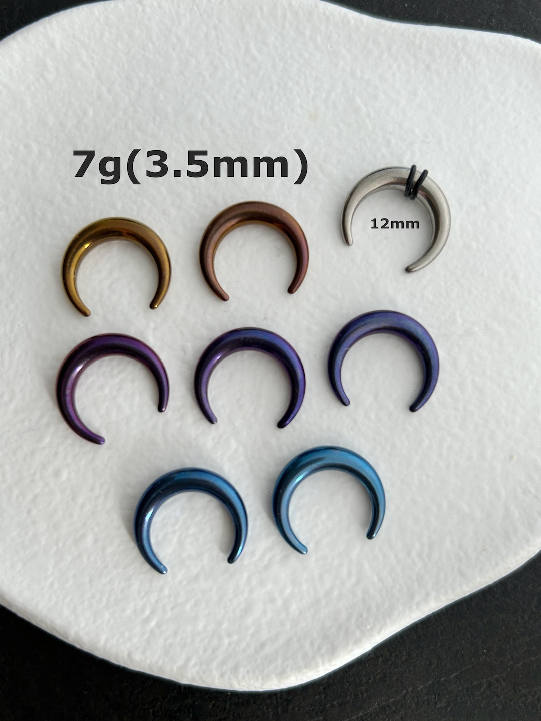 1 PC - 7g (3.5mm) 12mm Titanium Buffalo Pincher Taper - Etsy