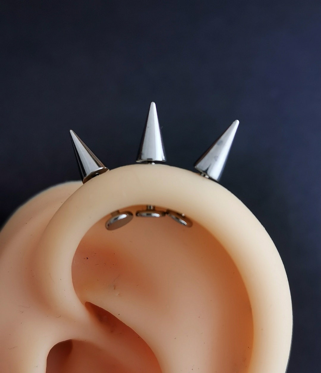 1 PC or 3 PCS 18g 16g Bar 6 8mm - Implant Grade Titanium - Spike Labret ...