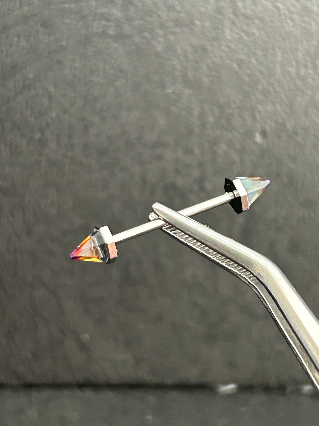 16g ‣ Implant Grand Titanium • Swarovski Bridge Piercing • Internally ...