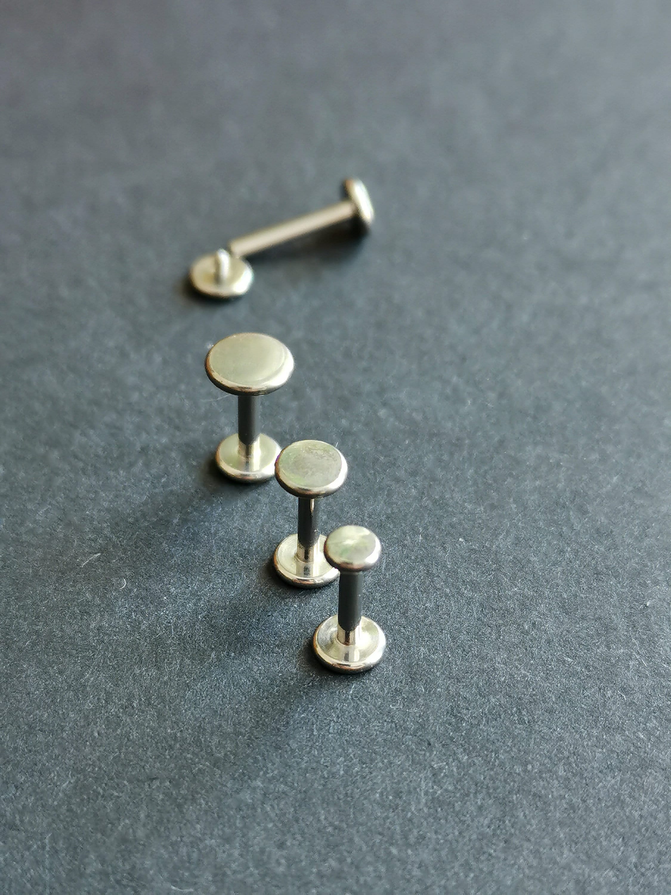 1pc -14g 16g 18g - Flat Disc Implant Grade Titanium -lip Rings - Disc 3 ...