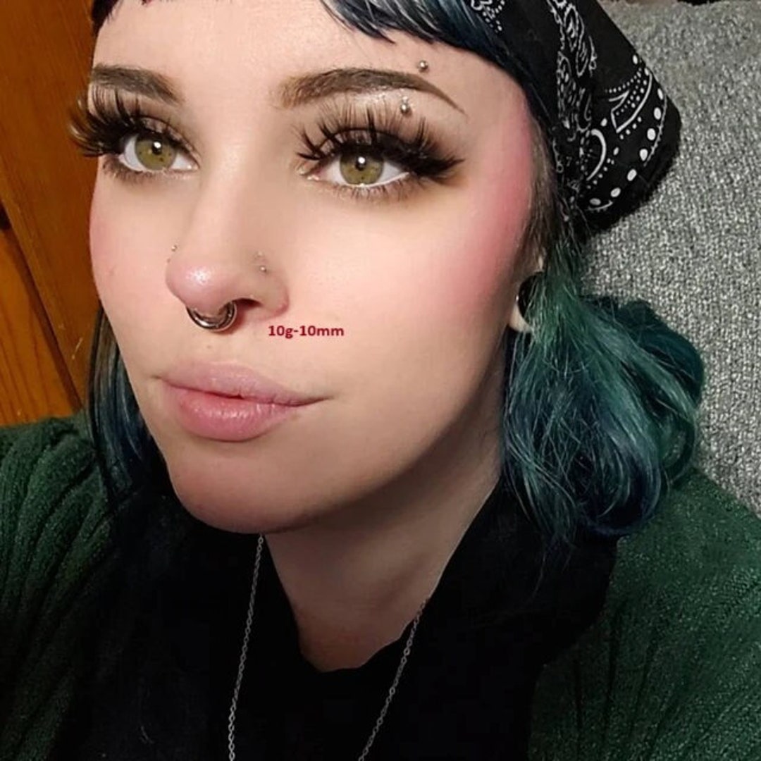 12g 10g 8g 6g 316L Stainless Steel Septum Clicker Jewelry Septum Ring ...