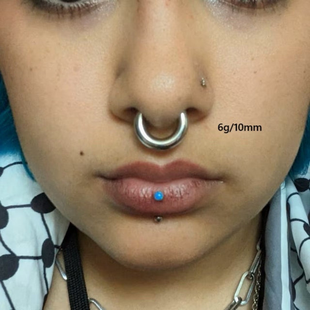 12g 10g 8g 6g 316L Stainless Steel Septum Clicker Jewelry Septum Ring - Etsy