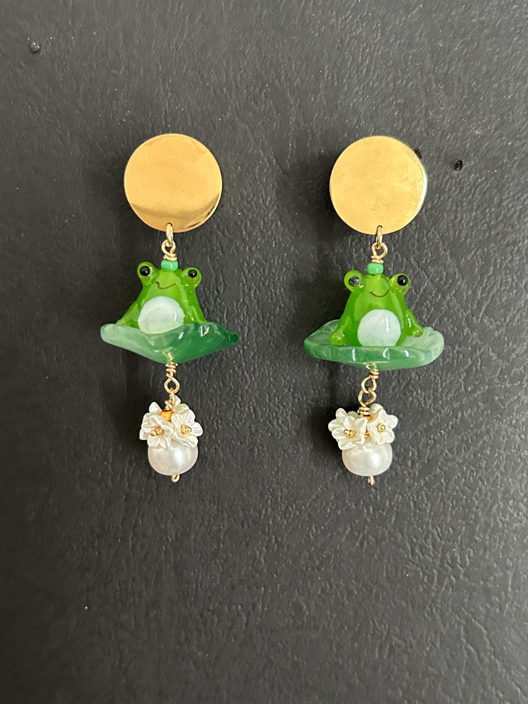 2 Pcs - Cute Frog Ear Plugs- Stainless Steel - Ear Weights - Gauges ...