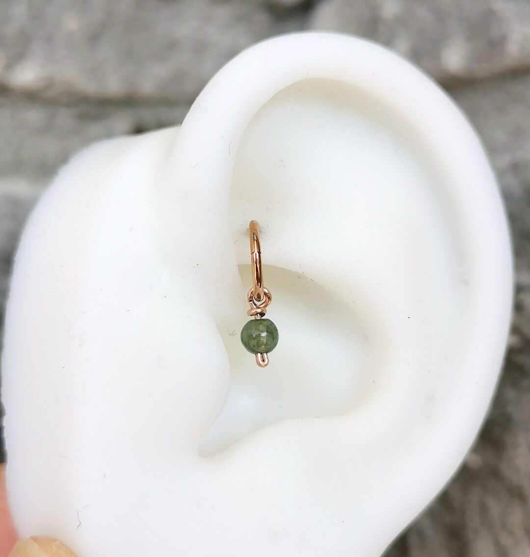 20g 18g Clicker Rose Gold Gold Silver 316L Surgical Steel Rook Hoop ...