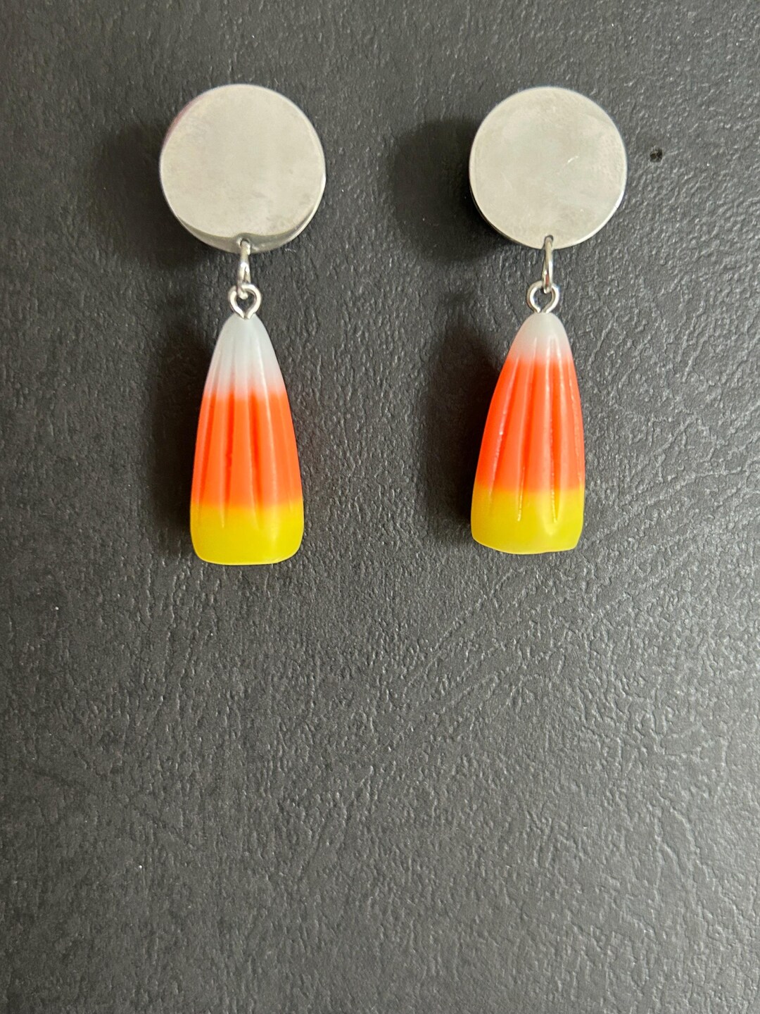 2 PCS -candy Corn Halloween Lear Plugs- Stainless Steel - Ear Weights ...