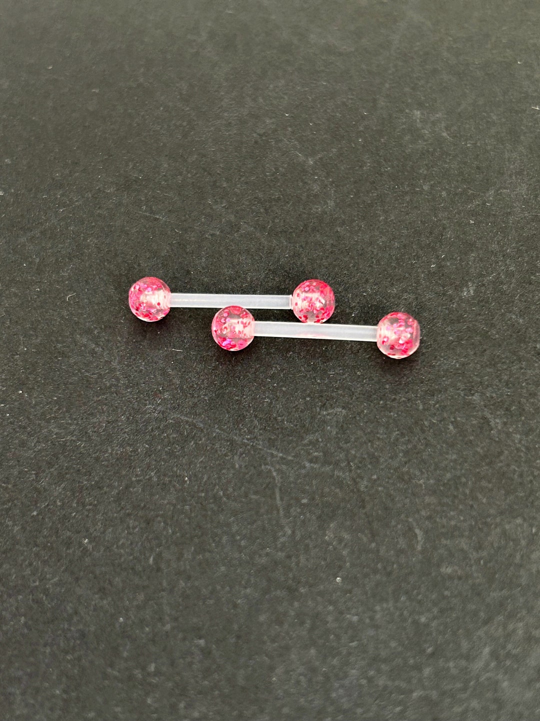 14g ‣ Bar 14mm Ball 5mm • Bioflex Clear Bar Nipple Barbell • Externally ...