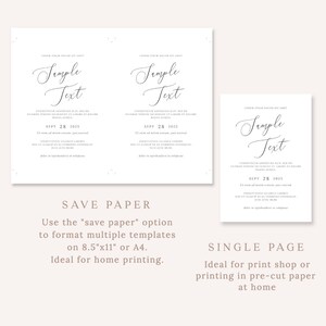 Floral Rust Wedding Invitation Template Burnt Orange Arch | Etsy Canada