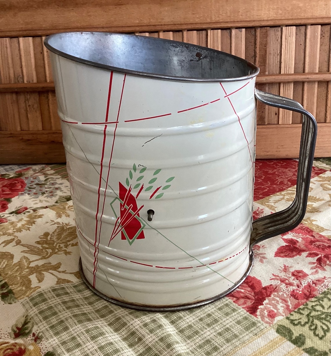 Vintage Metal Sifter With MC Design Display Only. - Etsy