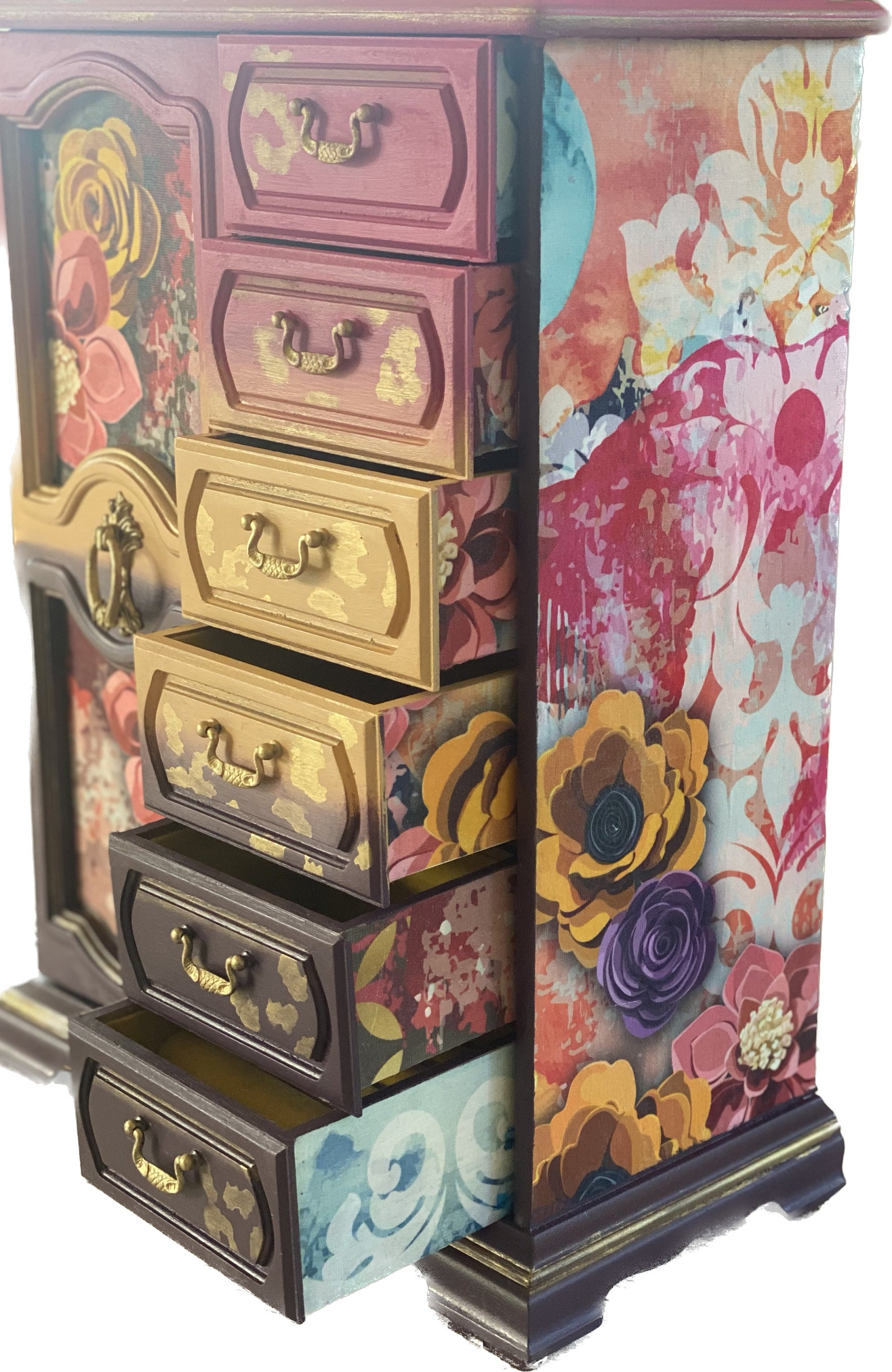Painted Extra Large Jewelry Box Jewelry Storage Repurposed - Etsy
