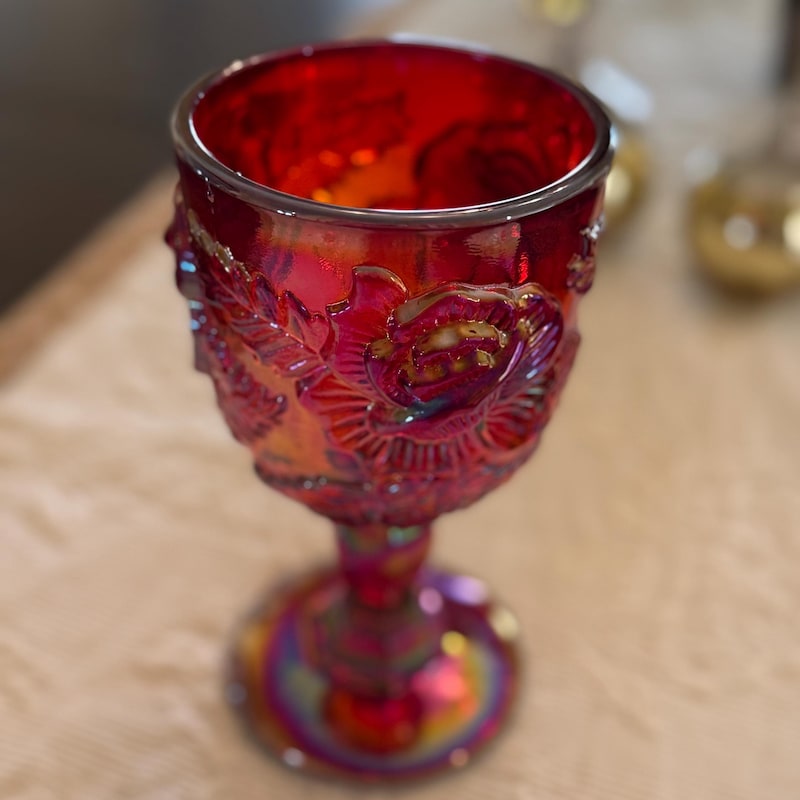 Fancy Goblet Glass - Etsy