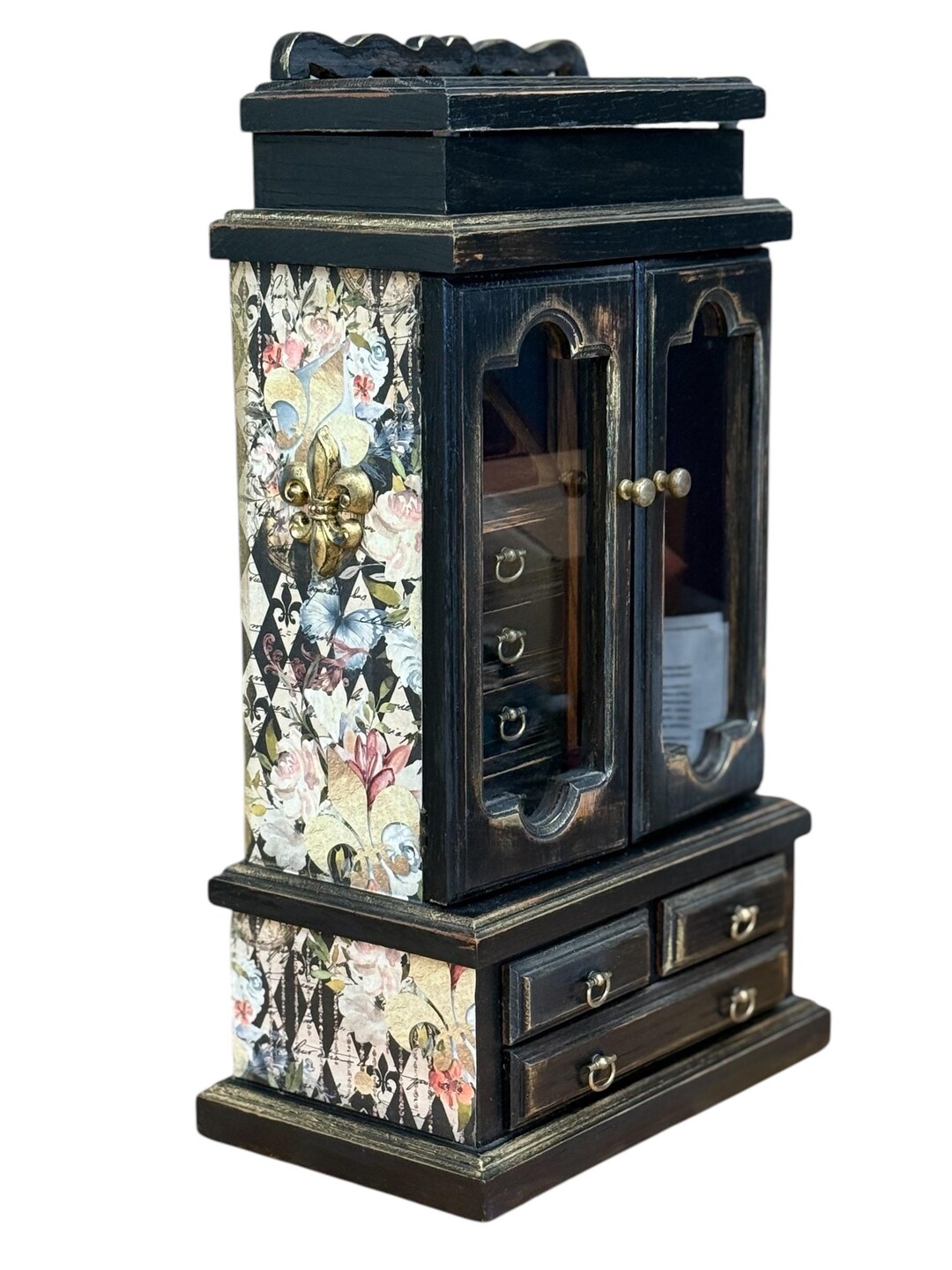 Painted Extra Large Jewelry Box, Jewelry Storage, Repurposed Jewelry ...