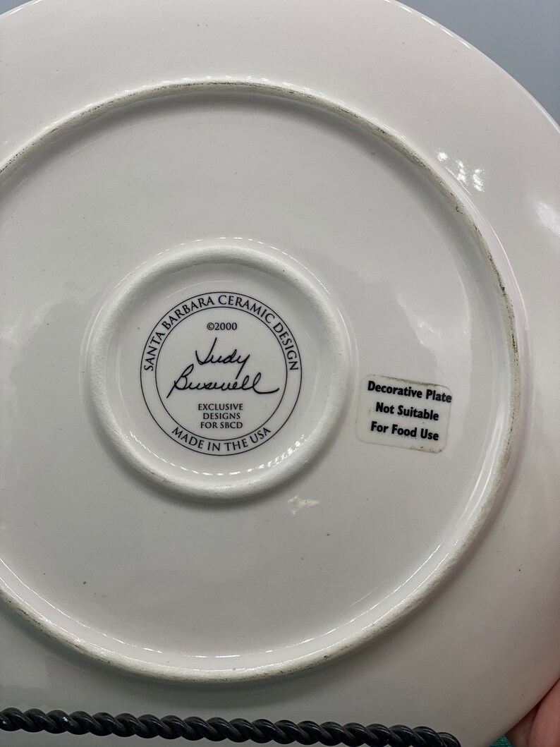 Judy Buswell Ceramic Collector Plate: Santa Barbara Floral Poppy Design ...