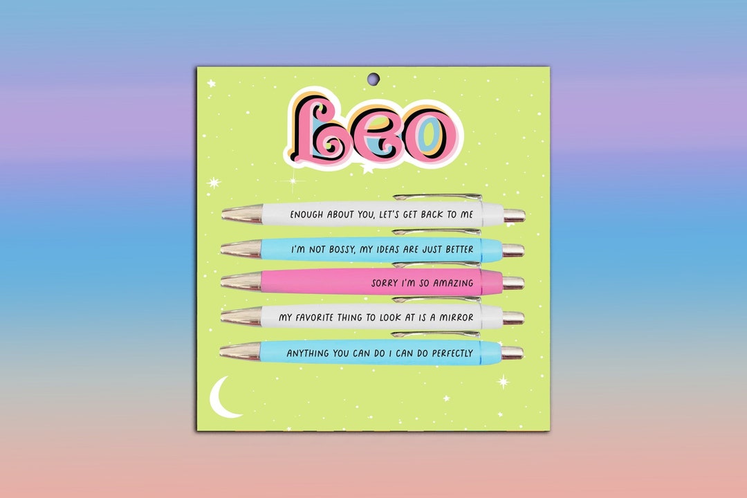 Leo Pen Set- Astrology, Funny, Gift, Zodiac - Etsy