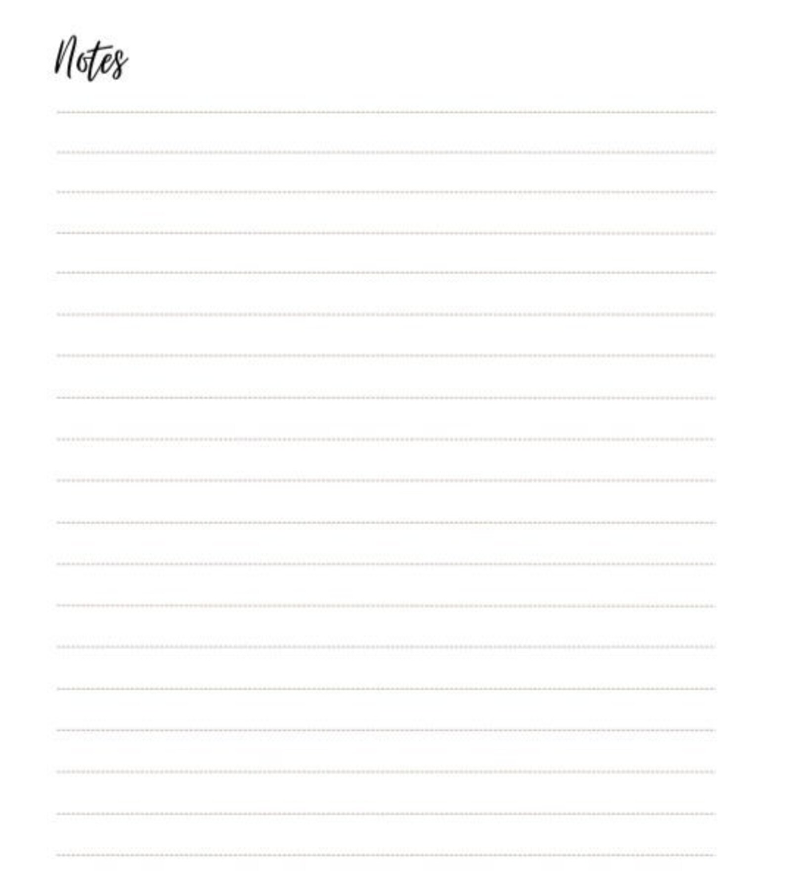 Simple Notes Lined Paper| Printable for School| Minimalist - Etsy