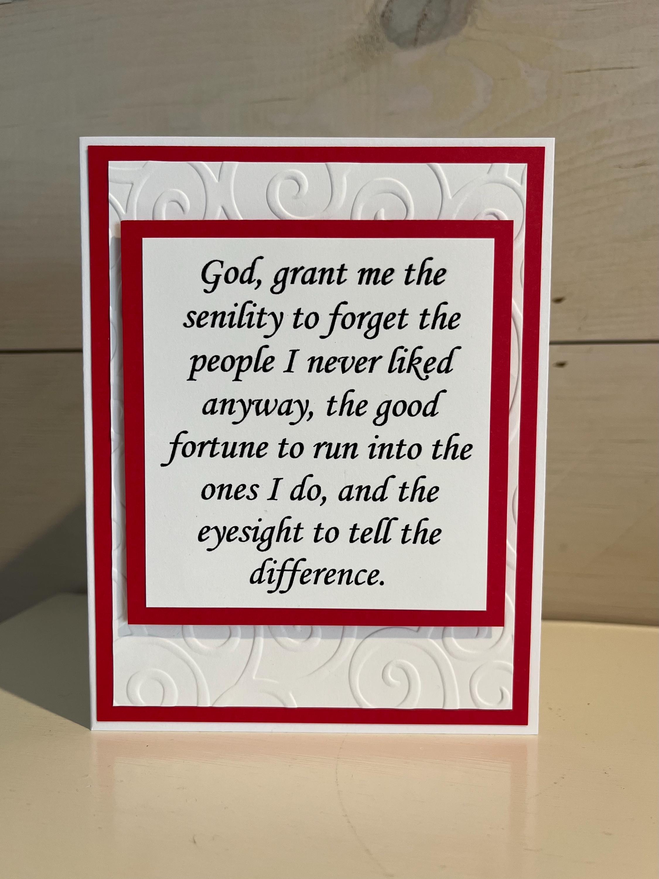 The Senility Prayer - Etsy