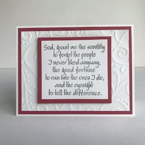 Senility Card - Etsy