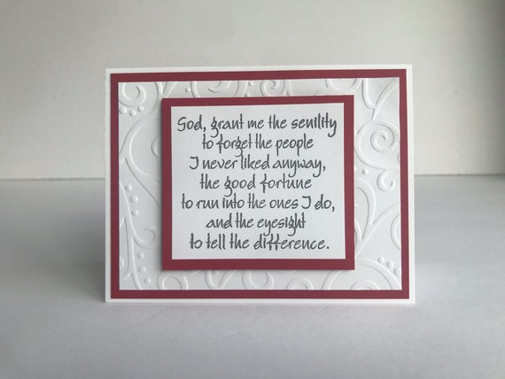 The Senility Prayer - Etsy