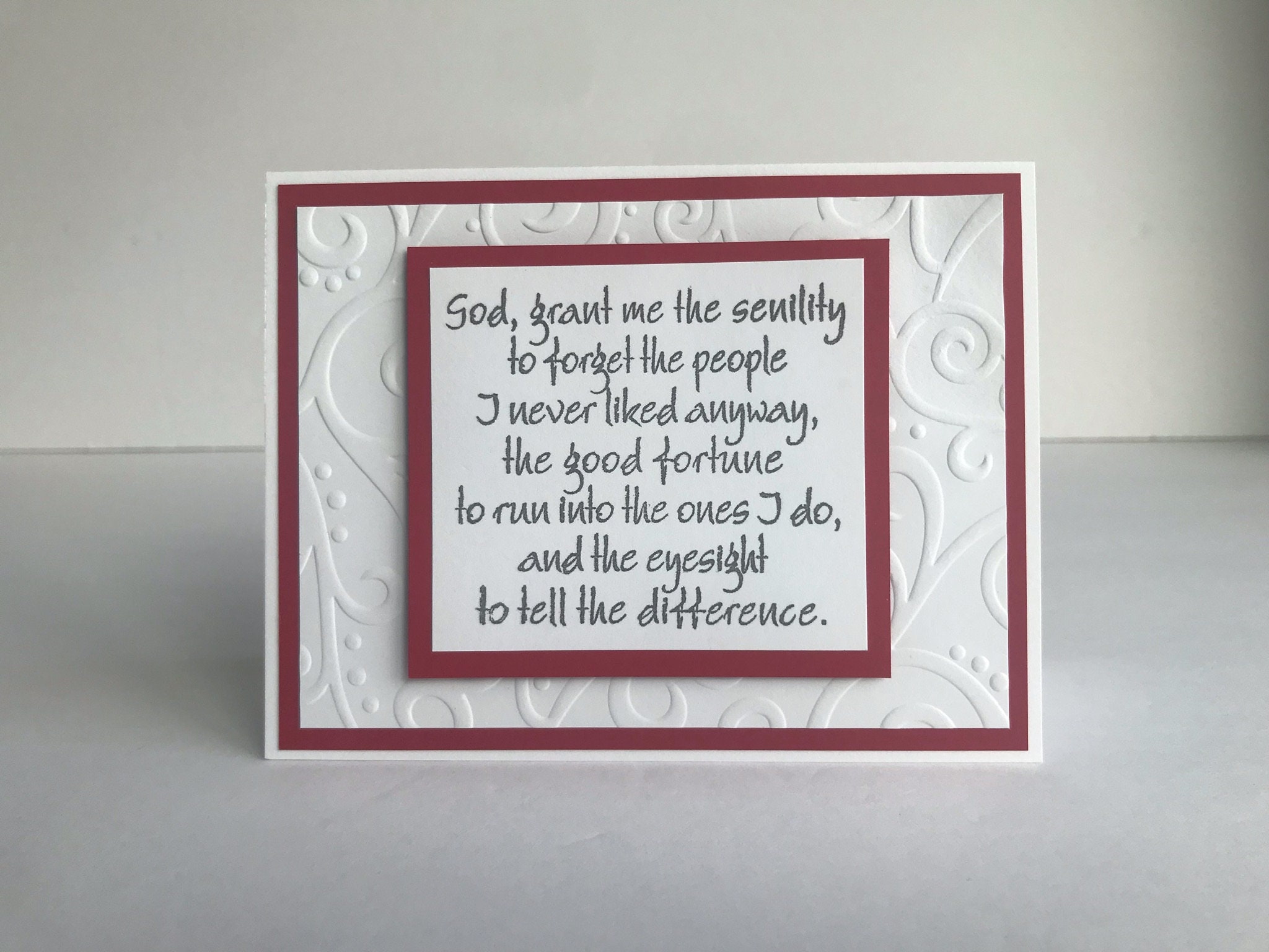 The Senility Prayer - Etsy