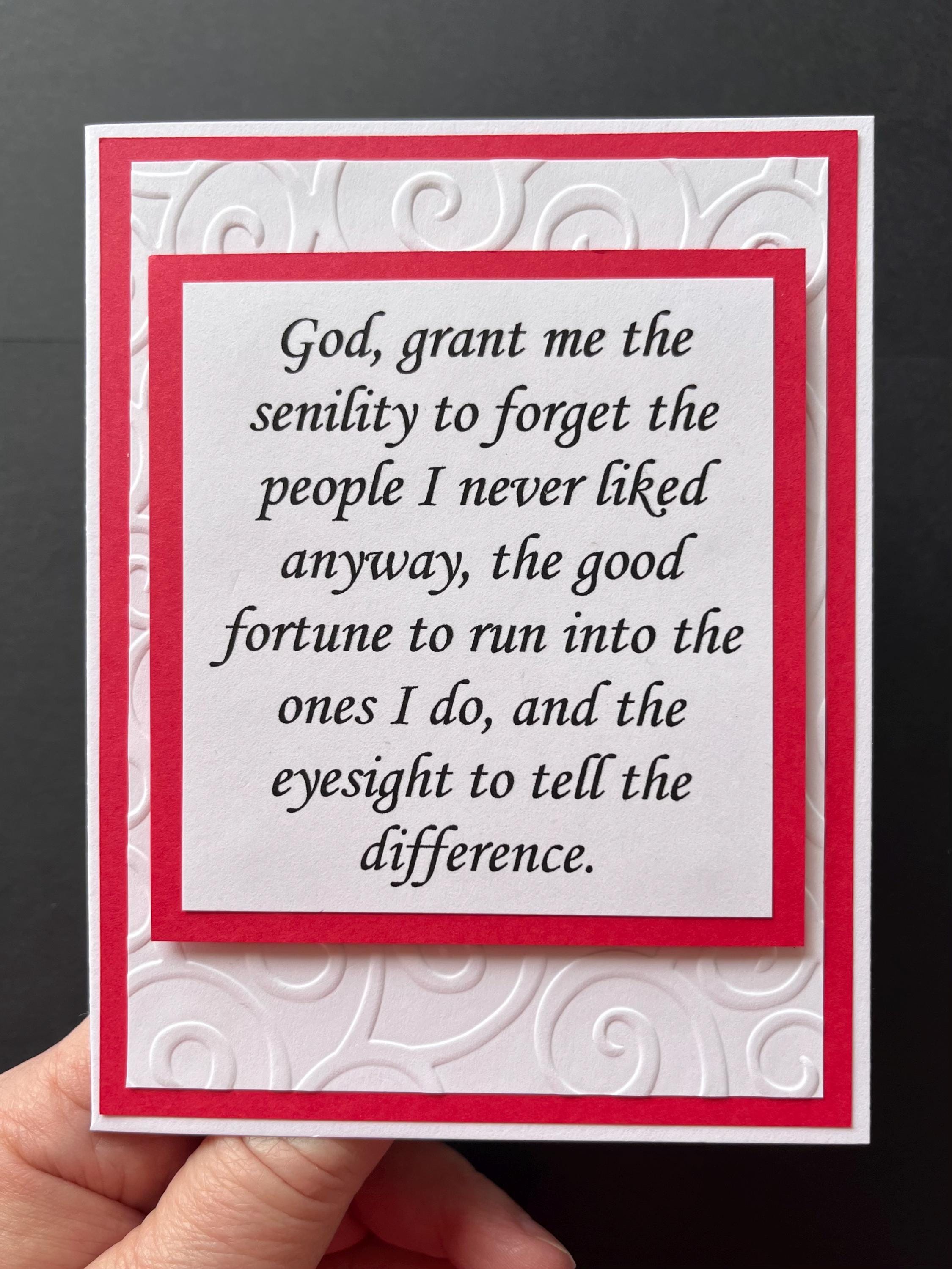 The Senility Prayer - Etsy