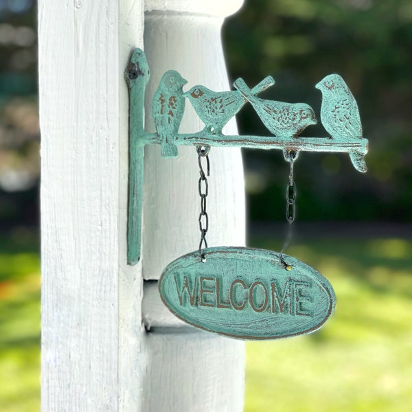 Welcome Sign With Birds - Etsy