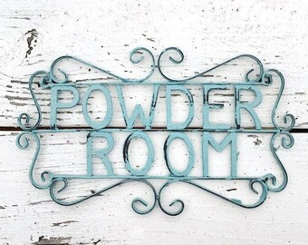 Powder Room Sign - Etsy