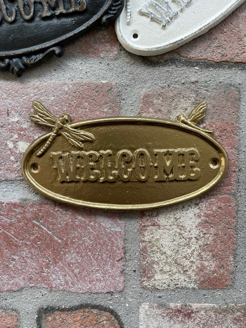 Iron "welcome" Plaque, Home Decor, for the Home, Shabby Chic, Rustic ...