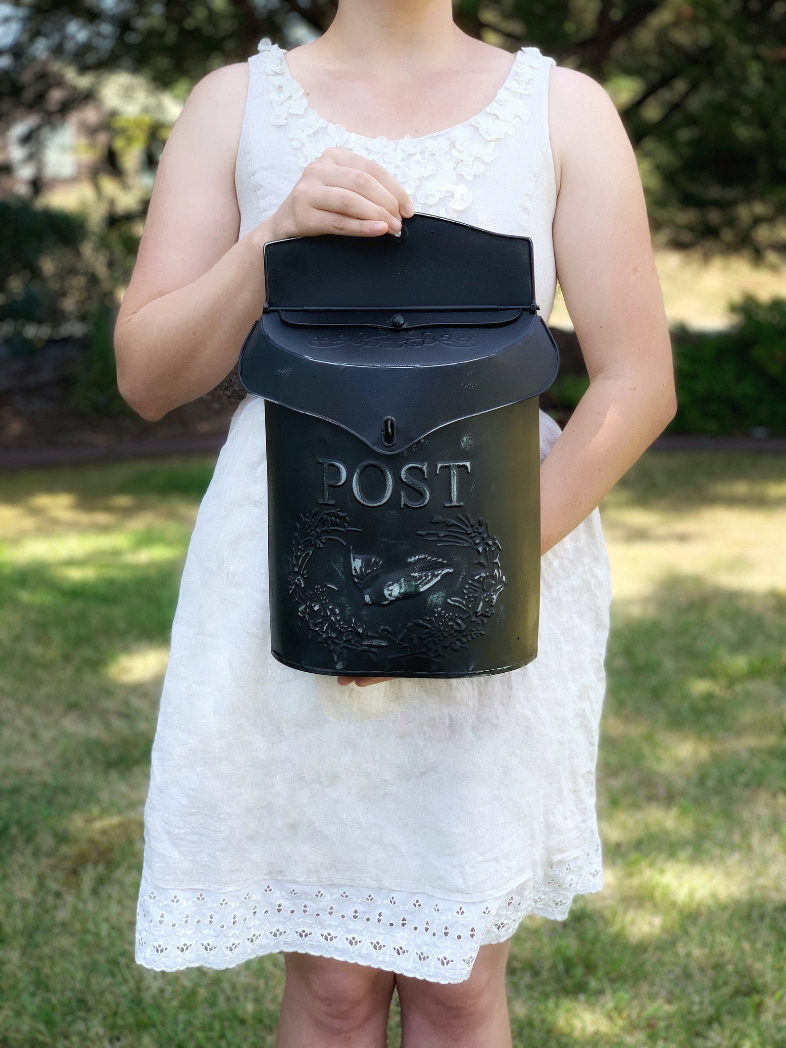 Mailbox Post Metal Box Wedding Card Box Post - Etsy