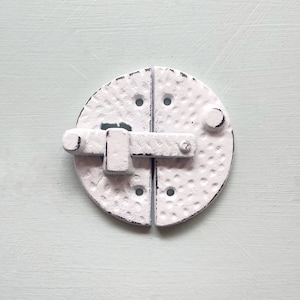Round Cabinet Door Latch, Metal Hasp, Iron Latch, Gate Lock, Rustic ...