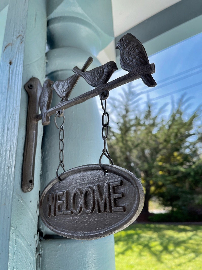 Hanging Welcome Sign Goodbye Sign Bird Decor Spring Home - Etsy