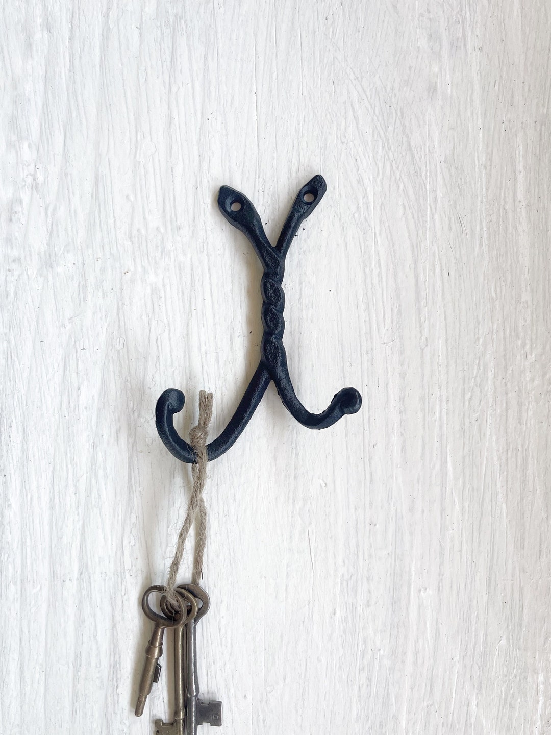 Twisted Metal Wall Hook, Modern Style, Key Hook, Bathroom Hook, Wall ...