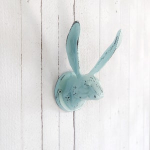 Iron Rabbit Wall Hook, Metal Wall Decor, Metal Wall Hook, Iron Wall ...