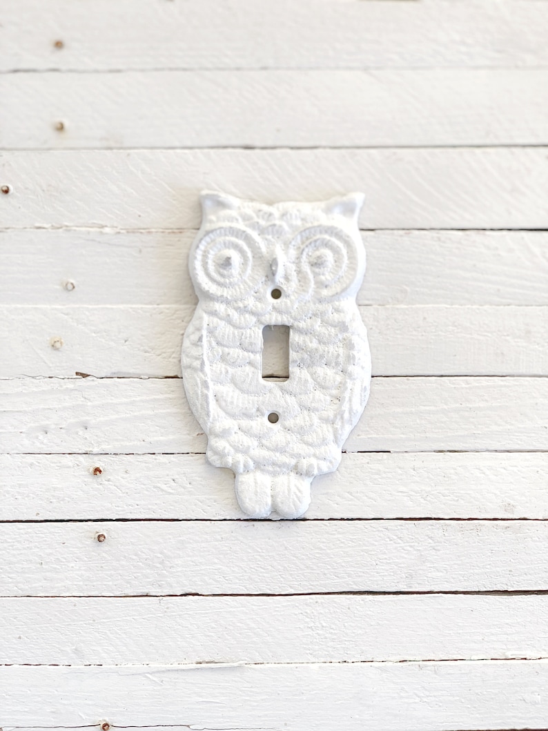 Owl Switch Plate, Cast Iron Switch Cover, Supplies - Etsy